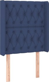 Box spring postel s matrací a LED modrá 80 x 200 cm textil 3138515