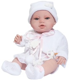 Luxusní dětská panenka-miminko Berbesa Terezka 43cm Bílá