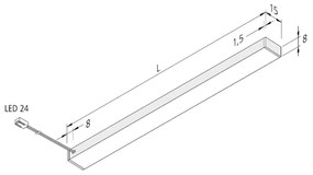 LED osvětlení pod skříňku Top-Stick FMK, 3 000K, 60 cm