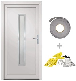 Vchodové dveře bílé 98 x 200 cm PVC,  3187893