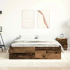 Rám postele bez matrace Staré dřevo 160x200cm Technické dřevo 3328852