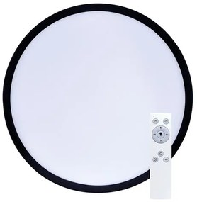 SOLIGHT LED stropní osvětlení s dálkovým ovládáním, 40W, 3300lm, kulaté, dřevo, 45cm