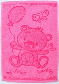 Dětský ručník Bear pink 30x50 cm