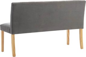 Lavice 140 cm šedá samet 288576