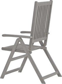 vidaXL Zahradní polohovací židle 2 ks šedé masivní akácie [45938]