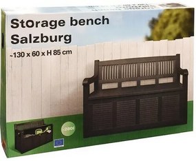 Zahradní lavice s úložným prostorem Salzburg, 130 x 60 x 85 cm, 280 l