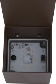 Venkovní lampa rezavě hnědá 65 cm vč. LED IP64 s tlumeným světlem a solárním napájením - Charlene