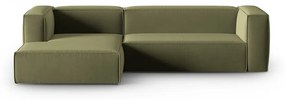 Zelená sametová rohová pohovka Mackay – Cosmopolitan Design