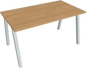 Kancelářský pracovní stůl Hobis USA 1400, bílá RAL 9016, deskaakát