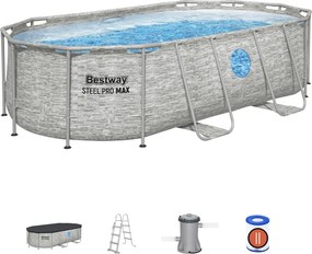 BESTWAY Power Steel Swim Vista bazén s oknem 427x250x100 14x8FT 7in1