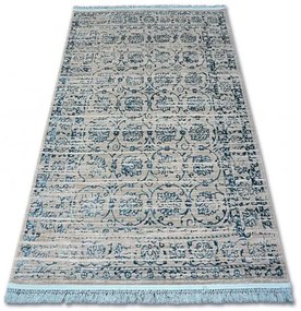 koberec AKRYL MANYAS 193AA, střapce, šedá, modrá velikost 160x230 cm | krásné koberce cz
