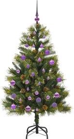 Umělý sklopný vánoční stromeček s kužely Zelená 150 cm 3395086