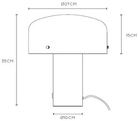 Lucide 05539/01/02 - Stmívatelná stolní lampa TIMON 1xE27/25W/230V pr. 27 cm