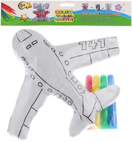 _Ostatní 1_ Vymaluj si své letadlo kreativní vybarvovací set se 4 fixy v sáčku 64100