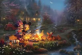 SCHMIDT Puzzle Mickey a Minnie: Romantika u ohně / 200 dílků / 43,2 ×