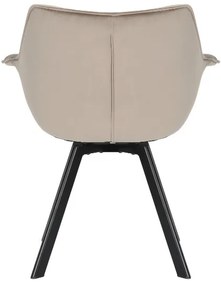 Designová otočná židle Kiara šampaňský samet