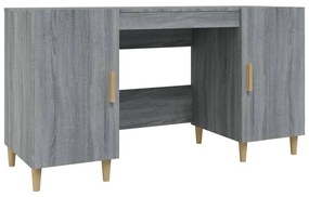 Psací stůl šedý sonoma 140 x 50 x 75 cm kompozitní dřevo - Default Title