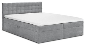 Šedá boxspring postel s úložným prostorem 180x200 cm Jade – Mazzini Beds