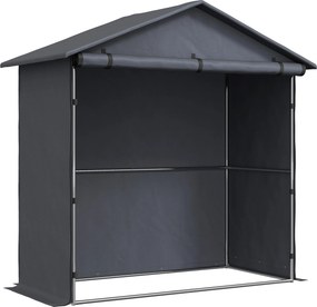 Outsunny Garážový stan 1,1x2m s rolovacím vstupem, provazy a kolíky, pozinkovaná ocel a 420D Oxford venkovní garáž na jízdní kola a zahradní nářadí, …