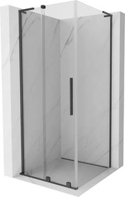 Mexen Velar L, sprchový kout s posuvnými dveřmi 100 x 100 cm, 8mm čiré sklo, grafit broušený, 871-100-100-03-65