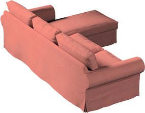 Potah na pohovku IKEA Ektorp 2-místná s lenoškou barva hnědá látka pletený vzor