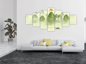 Obraz - Údolí zelených hor (210x100 cm)