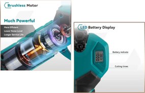AKU zahradní nůžky HAYAMI HA 1040 + 2 baterie