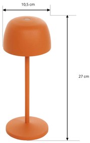 Nabíjecí stolní lampa LED Lindby Areitty, oranžová, sada 2 kusů