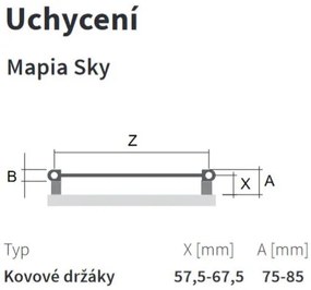 Isan Mapia Sky 725 x 600 mm koupelnový radiátor bílý