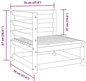 vidaXL Marketos 3dílná zahradní sedací souprava černá masivní borovice