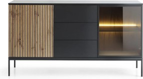 PSK Komoda SANTAL, Černá/Dub Votan 154 cm