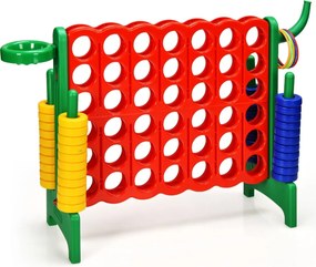 Costway Velká sada 4 v řadě Jumbo 4 v řadě červená + – 84 × 33 × 79 cm, zelený