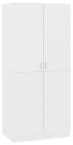 vidaXL Šatní skříň bílá 80 x 52 x 180 cm dřevotříska