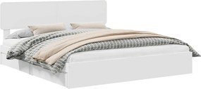 Postel s úložným prostorem Bílá 180 x 200 cm Kompozitní dřevo 3412248