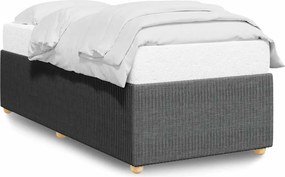 Rám postele bez matrace tmavě šedý 90 x 200 cm textil 3284908