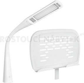 Dětský rostoucí set AMANDO bílo-šedý + LED lampa + držák knih