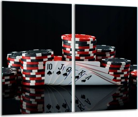 Skleněná Krájecí Deska 2x 30x52 Poker 7v1