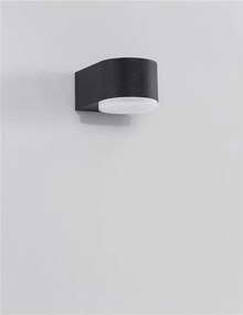 NV 9200201 Venkovní nástěnné svítidlo NUS černý hliník a akrylový difuzor LED 4W 3000K 100-240V 120st. IP54 světlo dolů - NOVA LUCE