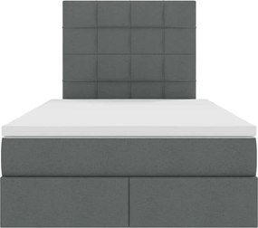 Postel s úložným prostorem a matrací Tmavě šedá 120 x 200 cm 3371773