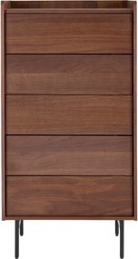 Komoda v dekoru ořechu v tmavě přírodní barvě 60x118,5x45 cm Örgryte – Jotex