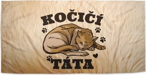 Sablio Ručník Kočičí táta - 50x100 cm
