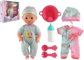 TEDDIES Panenka miminko s doplňky / 25 cm / pevné tělo / krabice / od