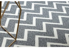 koberec TWIN 23002 ZigZag, bavlna, oboustranný, Ekologické třásně a velikost 140x190 cm | krásné koberce cz