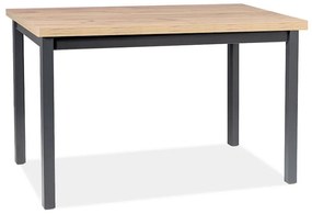 SIGNAL Jídelní stůl - ADAM, 100x60, dub artisan/matná černá
