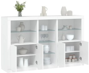 Příborník s LED osvětlením bílý 162 x 37 x 100 cm 3209170