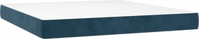 Box spring postel s matrací tmavě modrá 180x200 cm samet 3144349