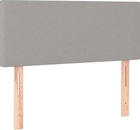 Box spring postel s matrací světle šedý 100 x 200 cm textil 3139873