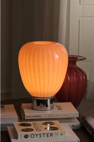 Růžová/v leskle stříbrné barvě skleněná stolní lampa (výška 34 cm) Balloon – Ellos Home