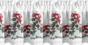 KRÁTKÁ VÁNOČNÍ ZÁCLONA NA PÁSCE XMAS7 150X30 CM VZOROVANÁ