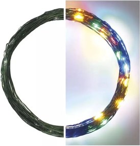 EMOS LED vánoční nano řetěz zelený multicolor 7,5m D3AM02